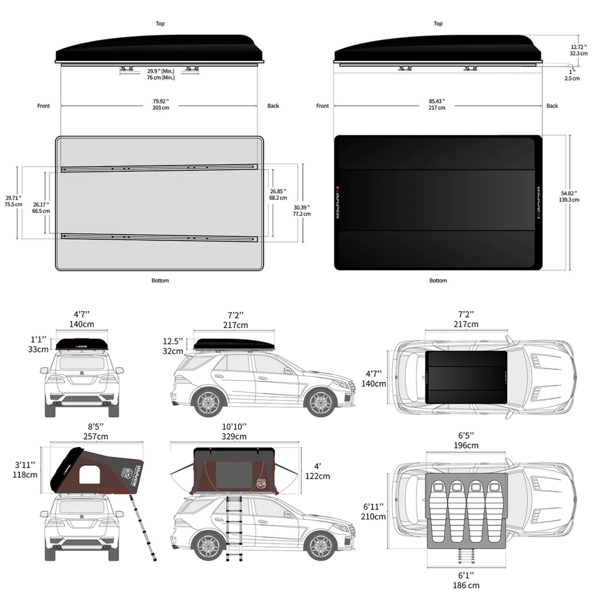 iKamper Skycamp 2.0 Hard Shell Rooftop Tent – BrightLine Inc